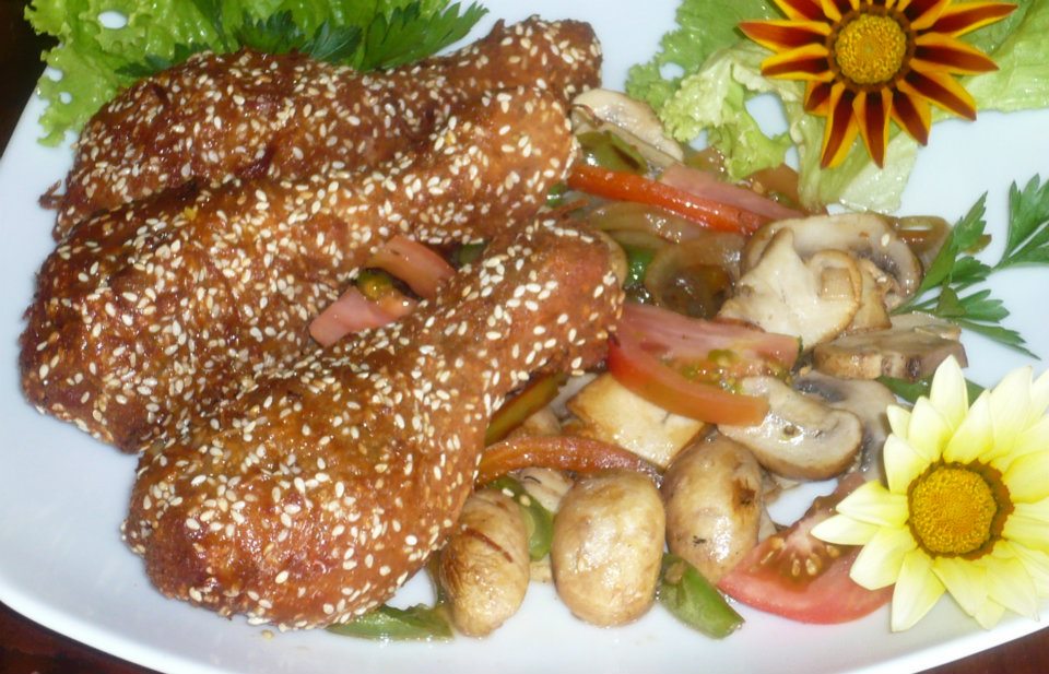 Cocina casera República Dominicana: Pollo apanado con sésamo