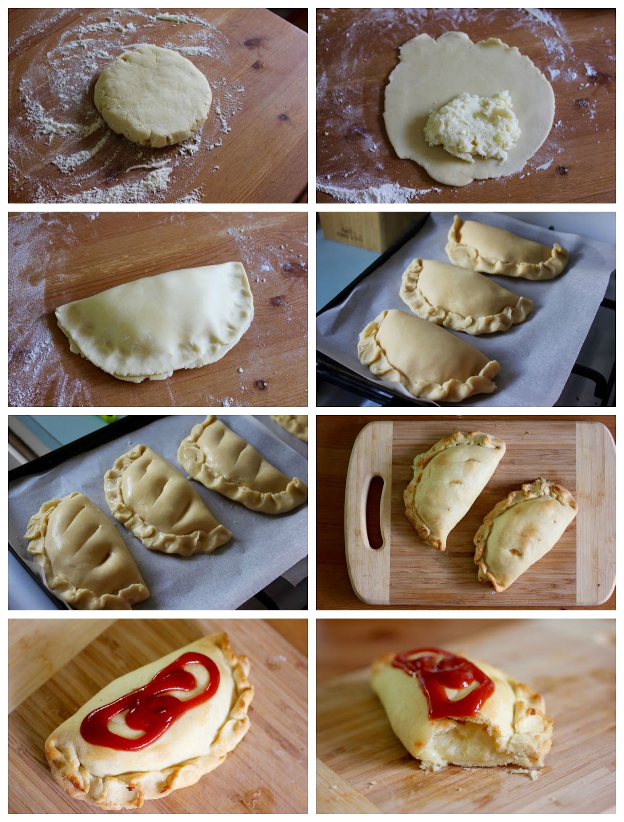 Green Gourmet Giraffe: Cheese, Onion and Potato Pasties (Tiddly Oggies ...