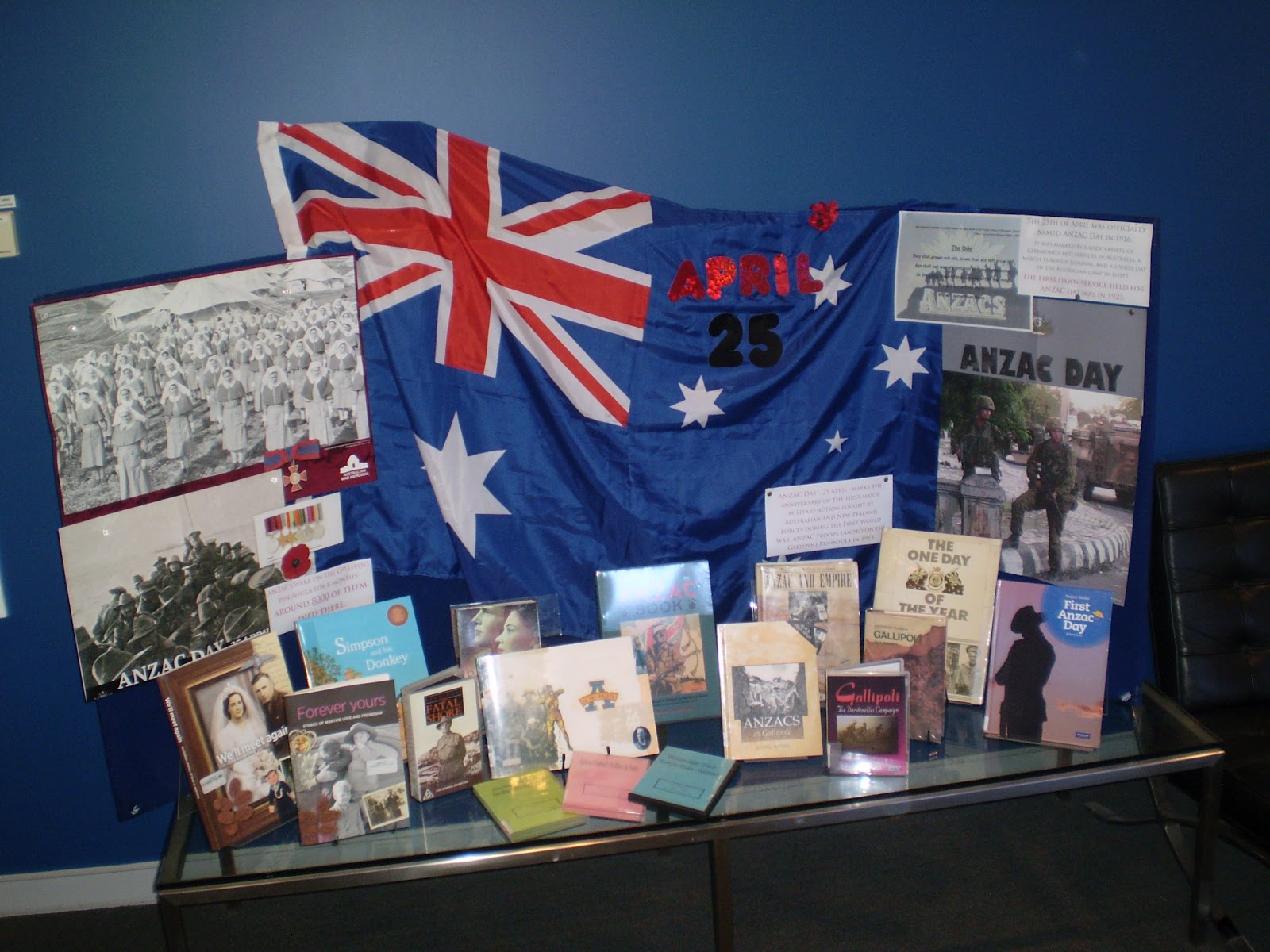 Canning College Library Displays: Anzac Day 25th April 2012
