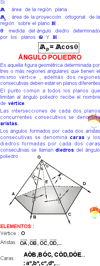 ÁNGULOS EN EL ESPACIO DIEDRO TRIEDRO ÁNGULO POLIEDRO PROBLEMAS ...