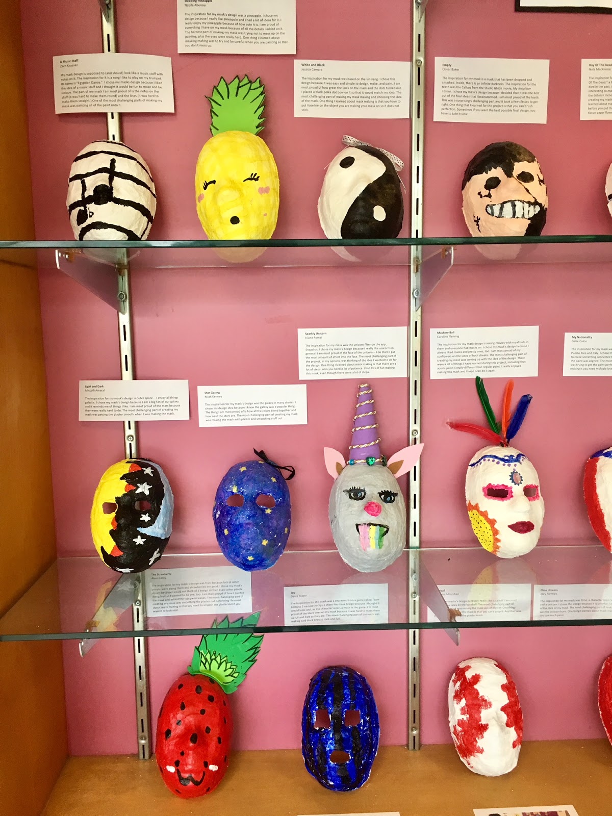 Art at Hosmer: Plaster Masks