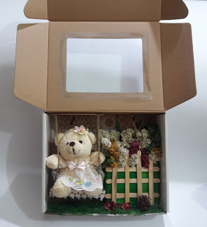 Bunga Edelweis dan Boneka Teddy Bear Ayunan In Box - Bunga Edelweis ...