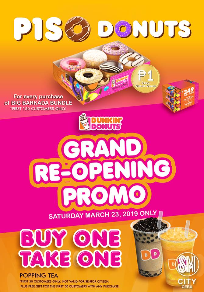 Manila Shopper: Dunkin' Grand ReOpening PISO Dunuts Promo at SM Cebu ... Manila Shopper: Dunkin' Grand ReOpening PISO Dunuts Promo at SM Cebu ...