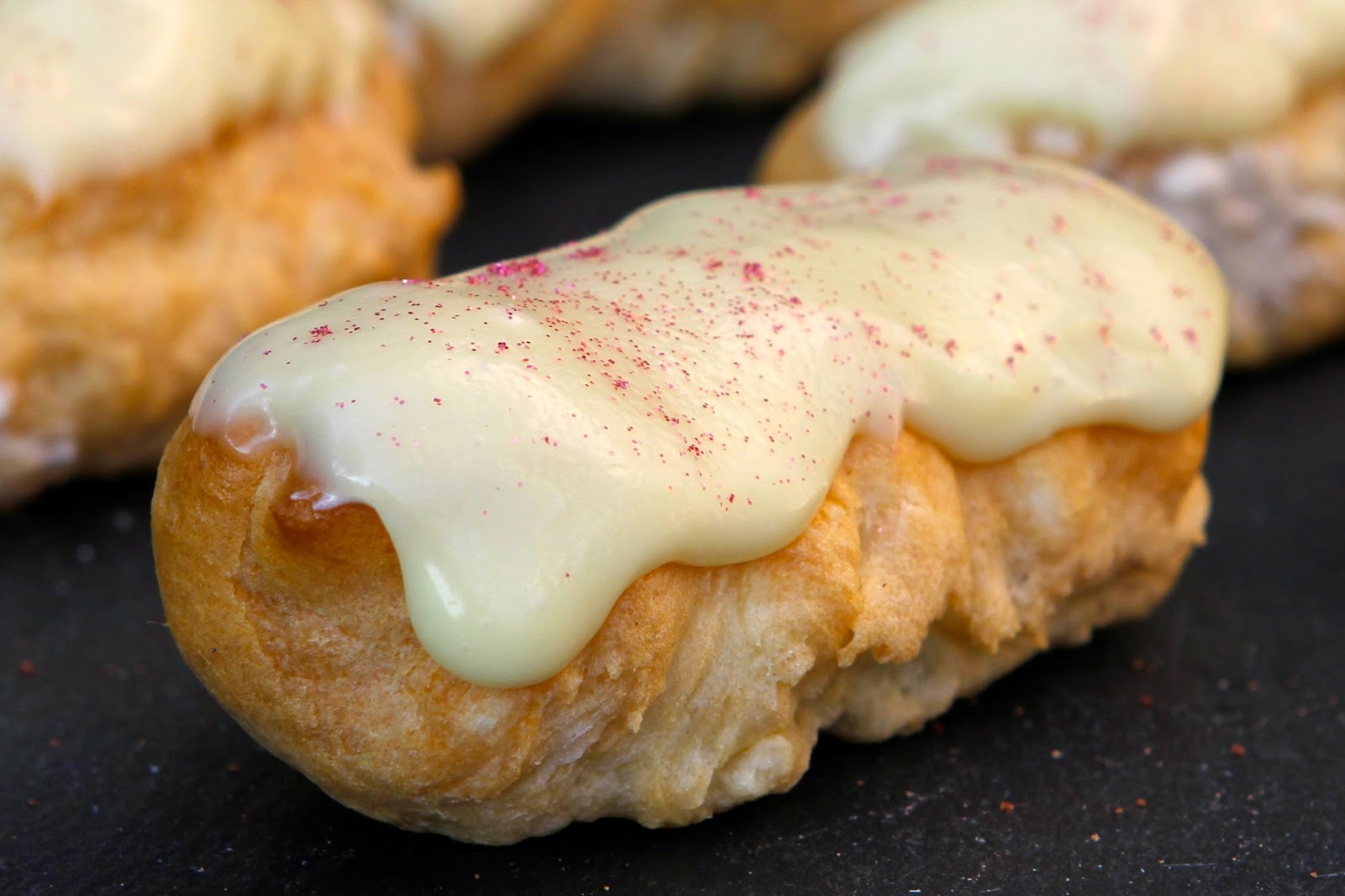 Gluten Free Alchemist: Rhubarb & White Chocolate Eclairs (gluten free)