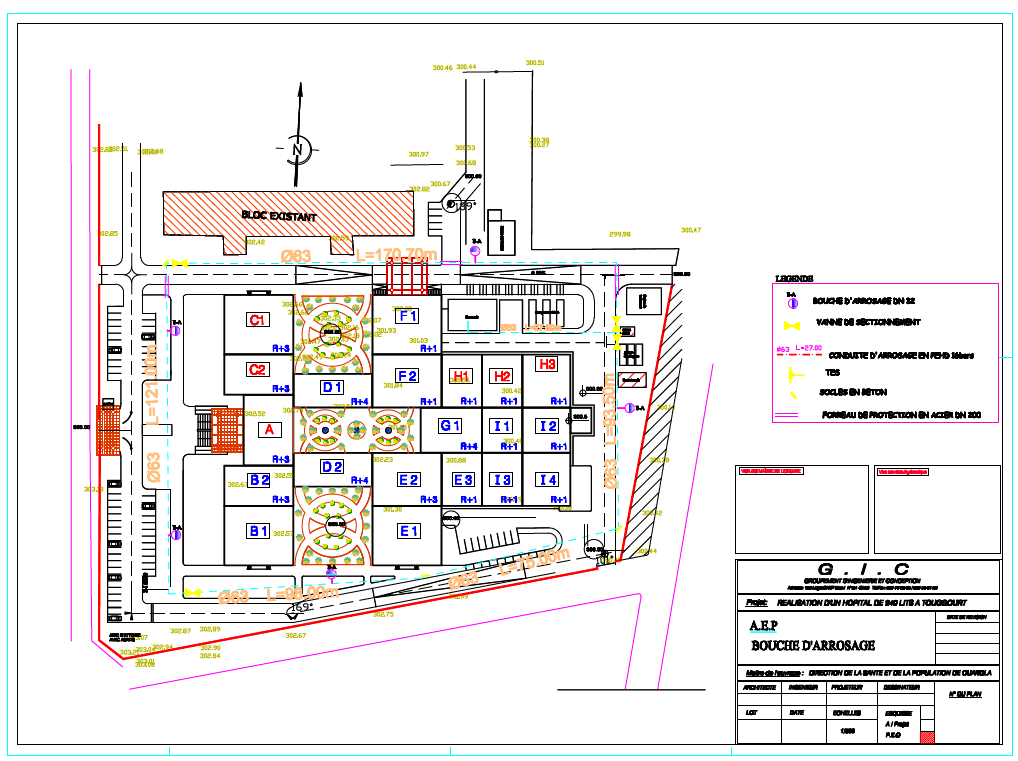 PLANS ETUDE VRD POUR LA REALISATION D'UN HOPITAL DE 240 LITS A ...