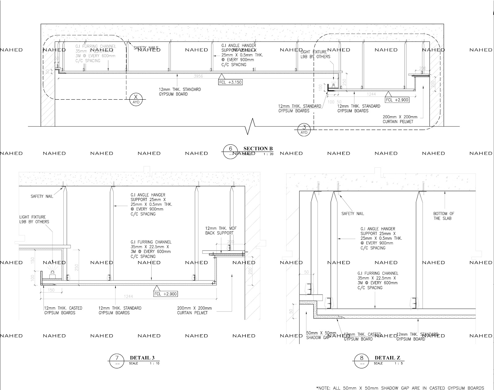 Private Villa Ceiling Setout Layout (Detail/Working Drawing) ~ NAHED ...