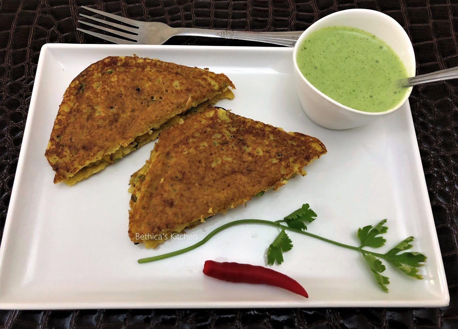 Bethica's Kitchen Flavours: Stuffed Paneer Cheela (Crepe) Sandwich