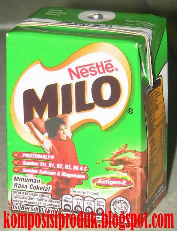 Susu Milo Nestle 115 ml - Komposisi Produk