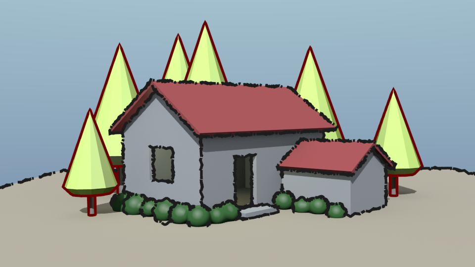 Blender 2.69 : 內部算圖引擎 - 啟用 Freestyle