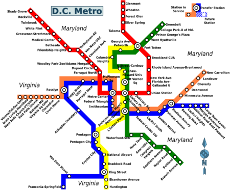 Dc Metro Map Green Line - Map