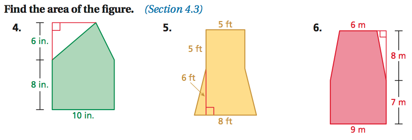 Area Of Composite Figures With Trapezoids