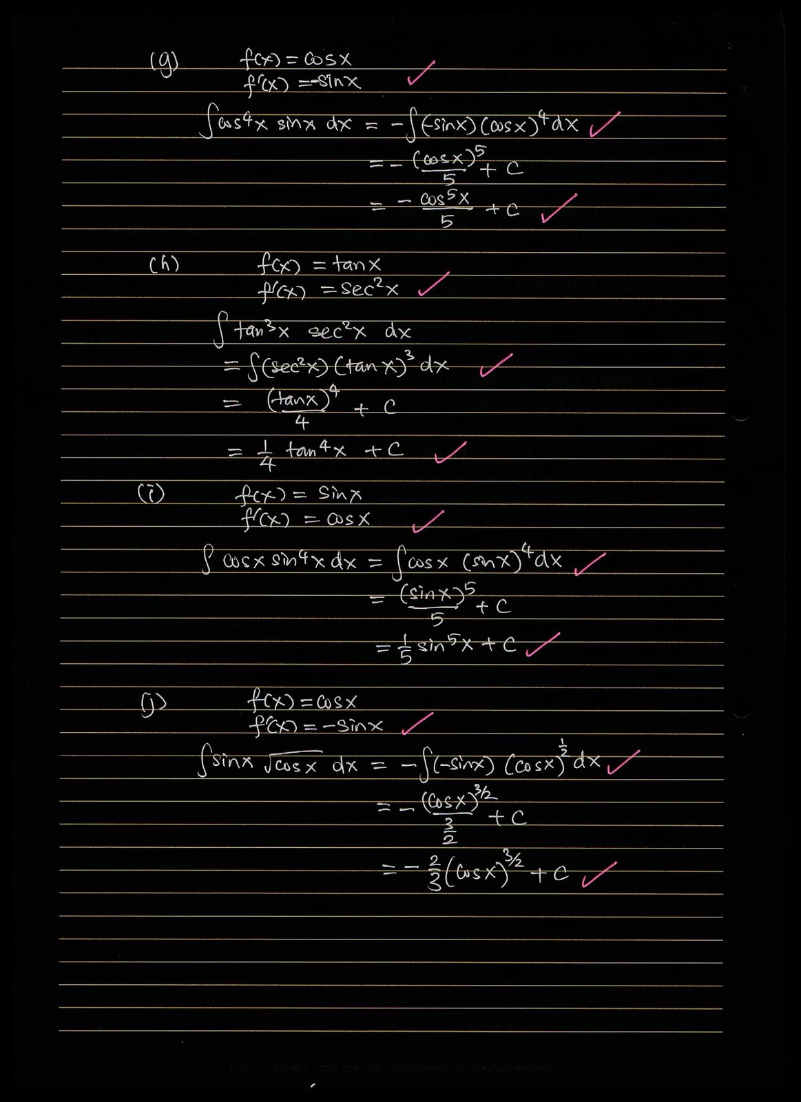 MATHEMATICS T STPM: INTEGRATION