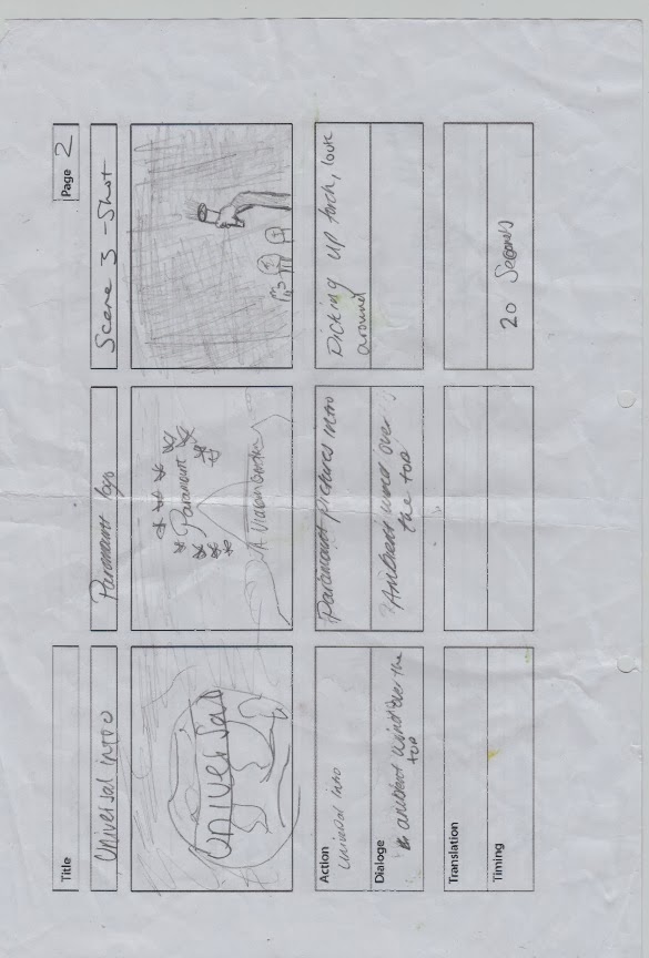 Horror Trailer: Storyboard