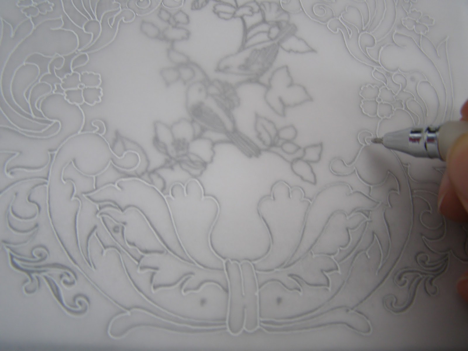 my cards: Открытка в технике Пергамано (Парчмент)+ Краткий МК. Card in ...