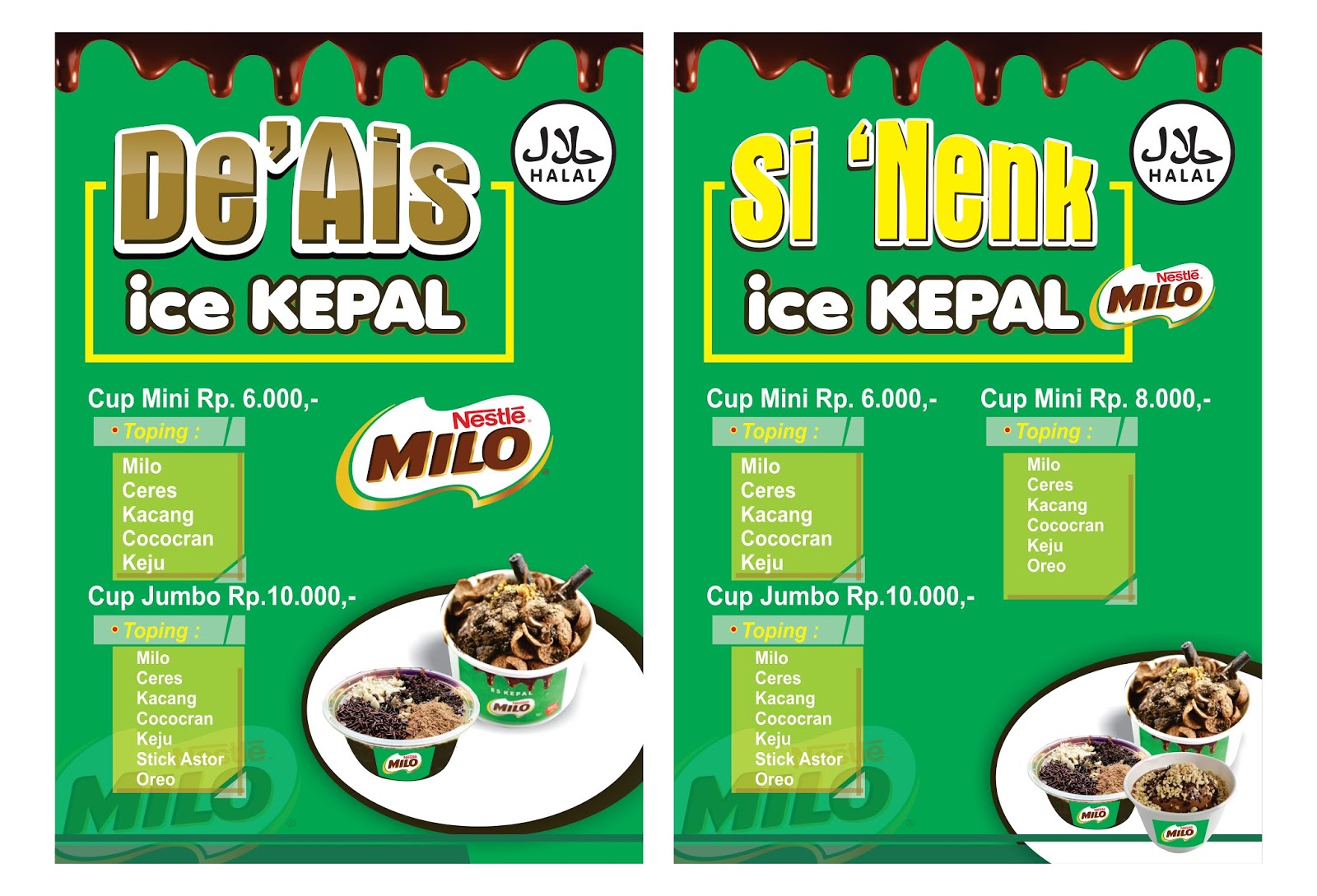 contoh Menu Es Kepal Milo - Agen87
