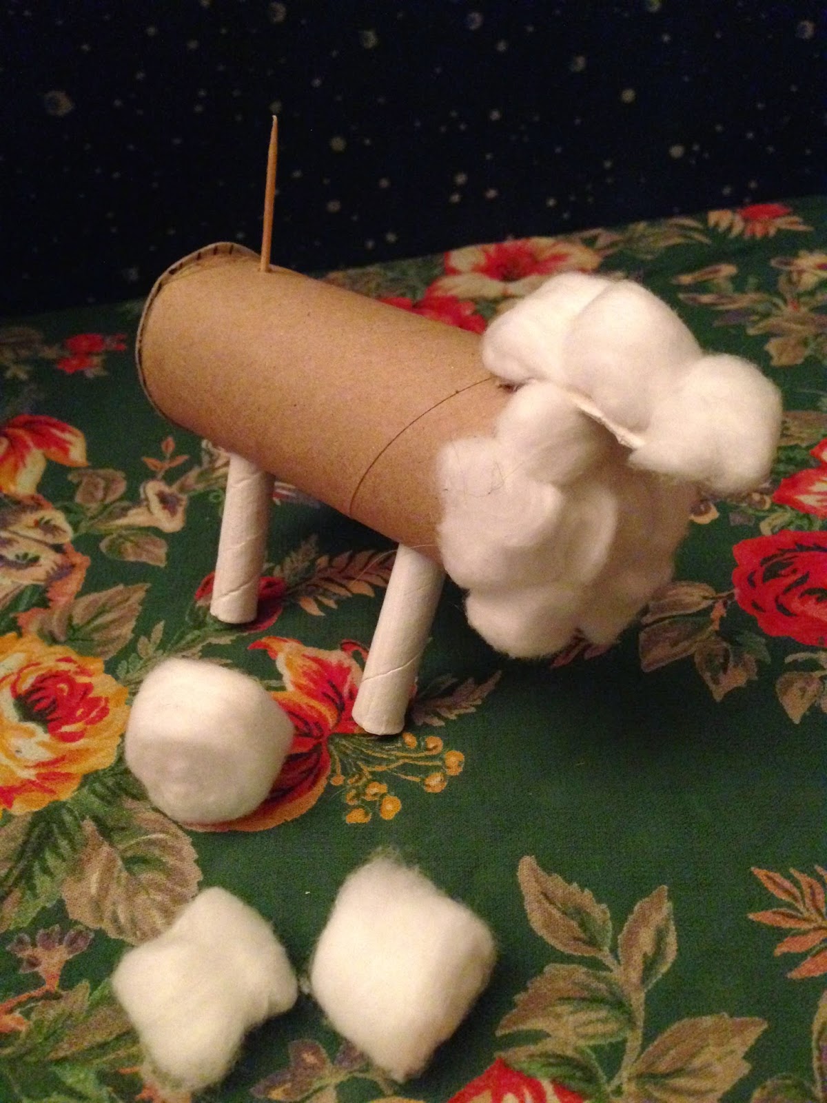 Bricolage Forest: Cotton Ball Sheep