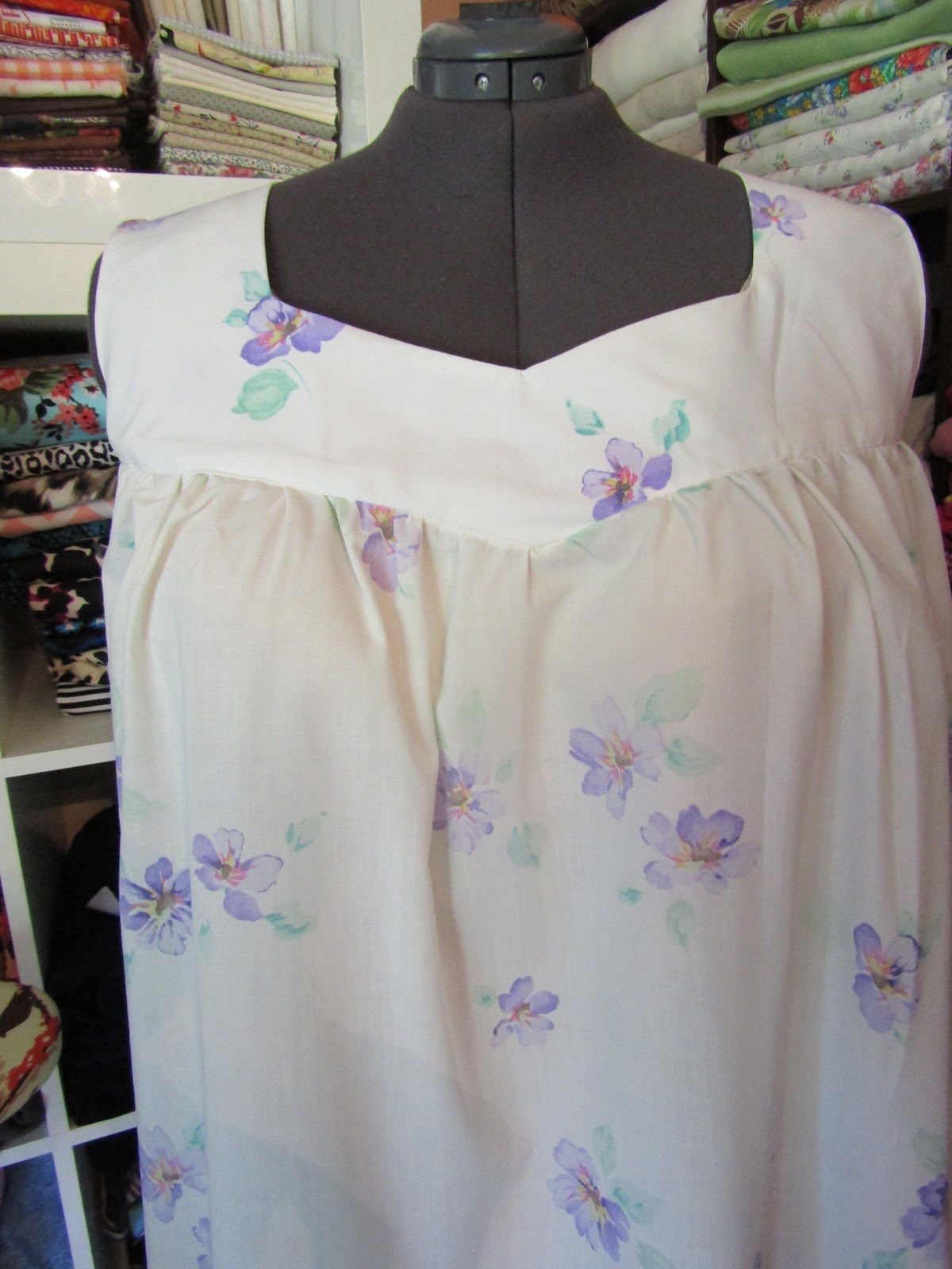 Sew Plus: Butterick 6838 Purple Floral Nightgown