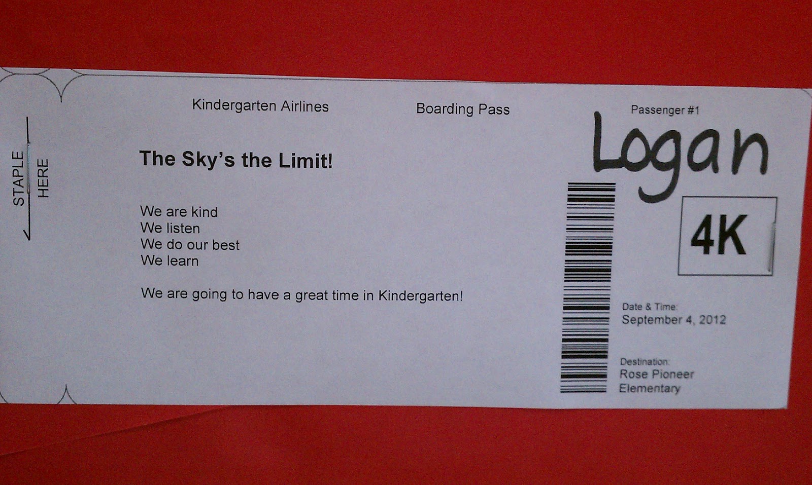 Adventures in Kindergarten: Airplane theme