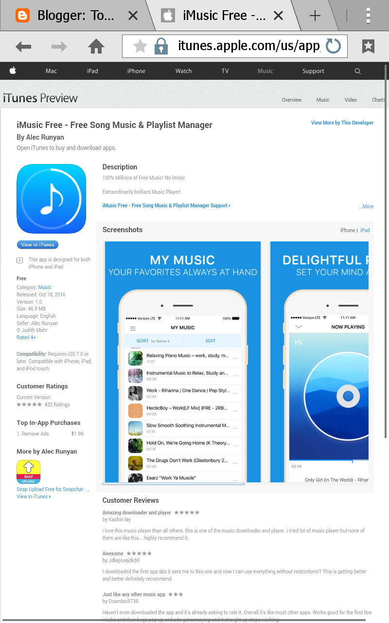 iMusic Free ; iOS MP3 Downloader ~ Today's Mobile Training & Service Center