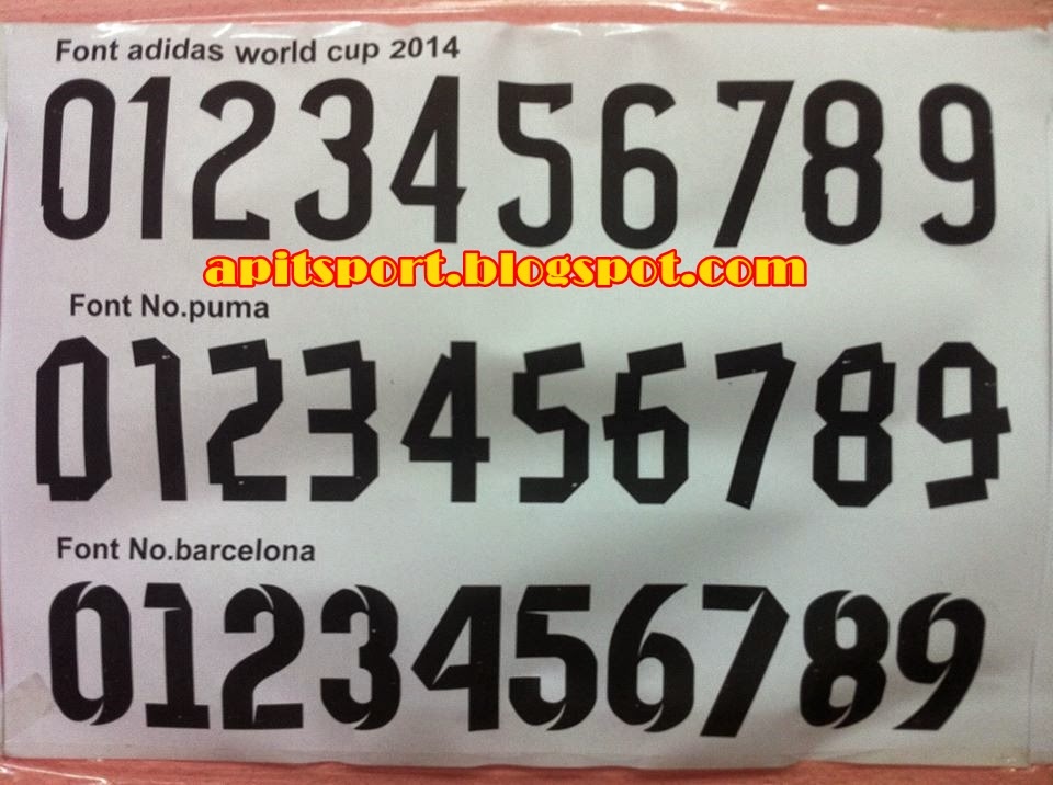 WORLD OF JERSEY: FONT TYPE (EUREKA , WARRIX , PEGAN .....)