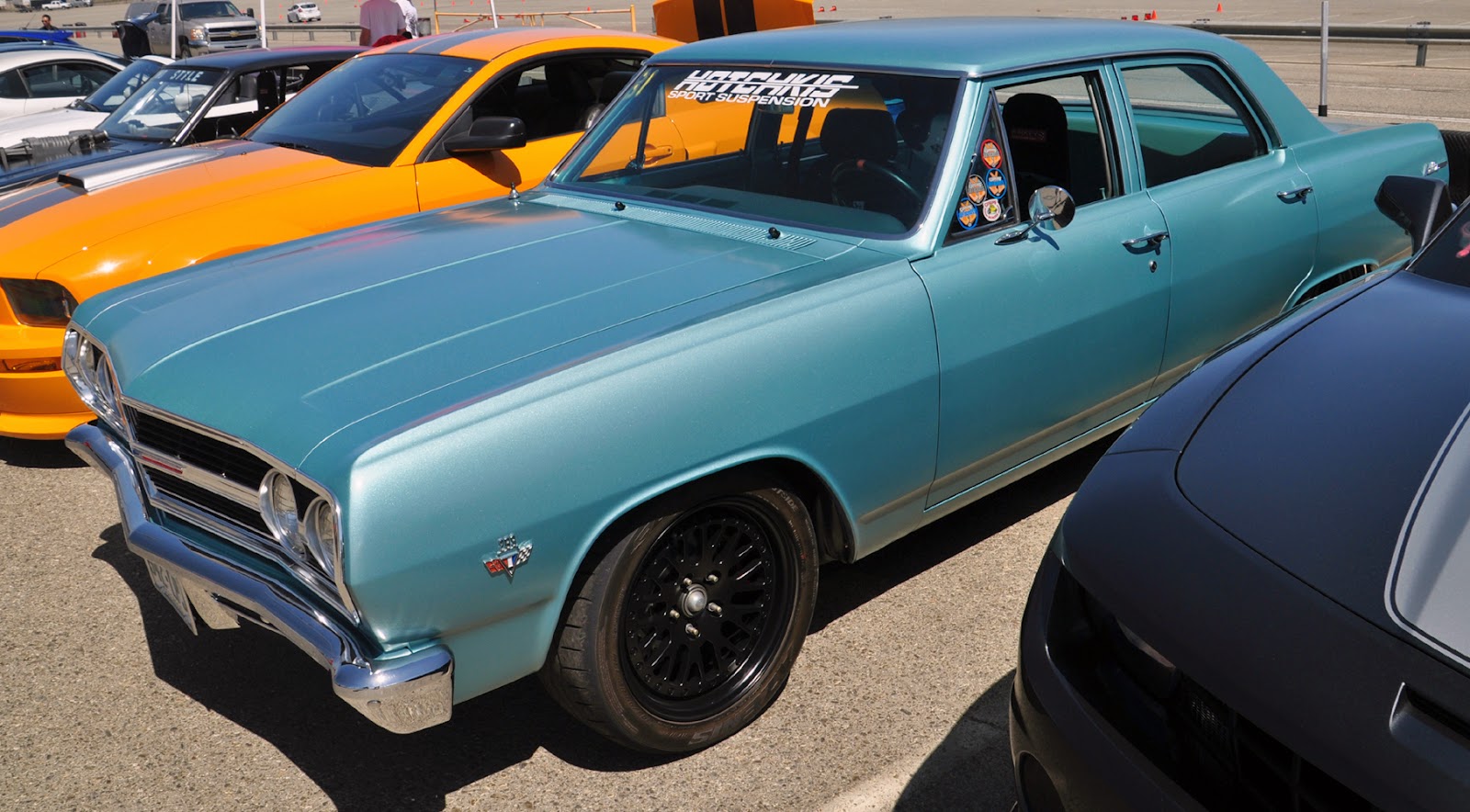 Just A Car Guy: 4 door autocrossing Chevelle Malibu