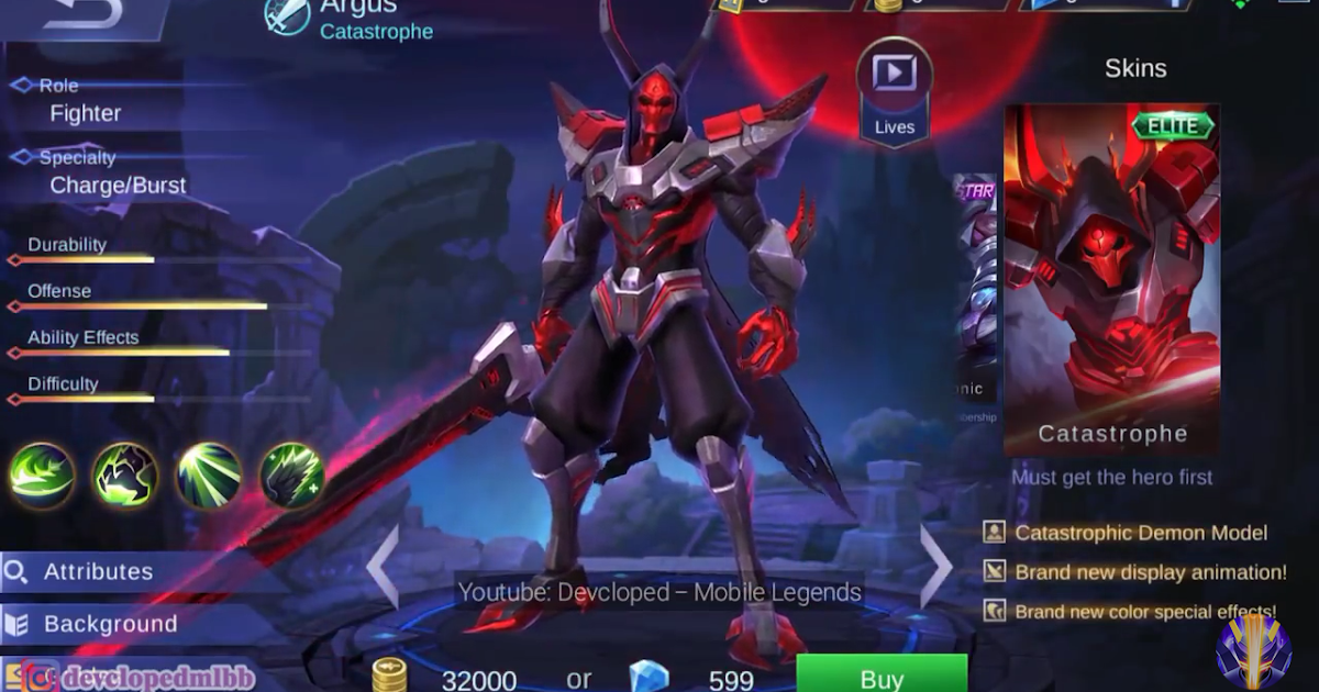 Bocoran Update Skin Argus - Catastrophe - MOBAIND