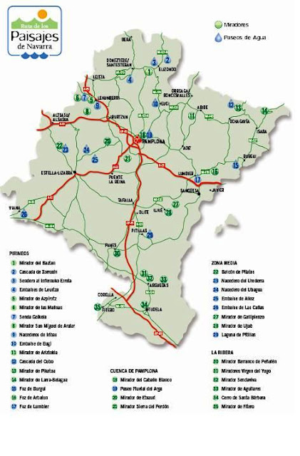 VAN RIOS: Ruta de los Paisajes de Navarra. Agua y Miradores
