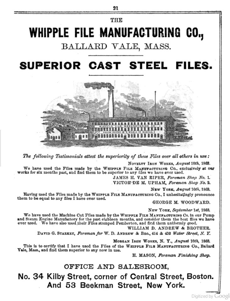 American Made Files: Whipple File Manufacturing Co.