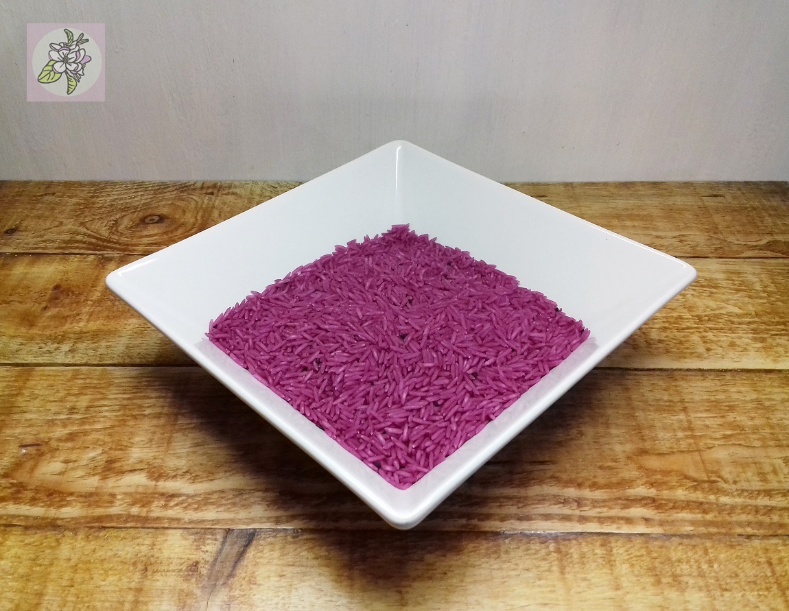 vegana y compañía: TIMBAL DE ARROZ ROSA AROMATIZADO A LA NARANJA, CON ...