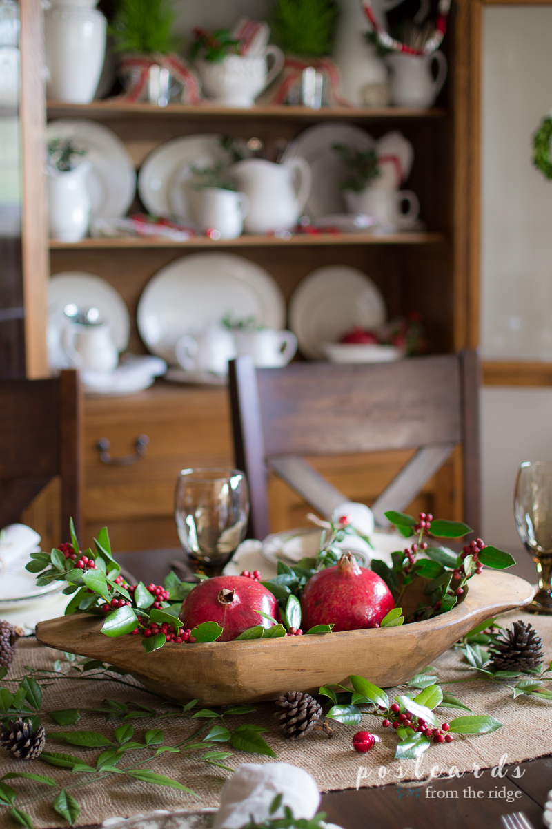 Natural Rustic Christmas Table | Postcards from the Ridge