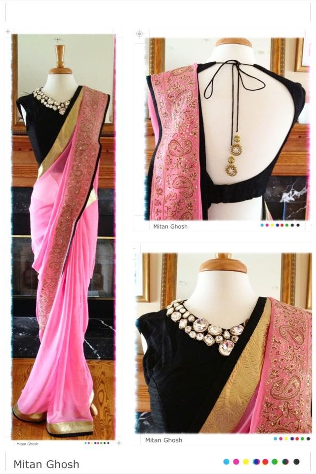 Fashionista: Angel's place of fashion !!: Blouse & Saari in Different ...