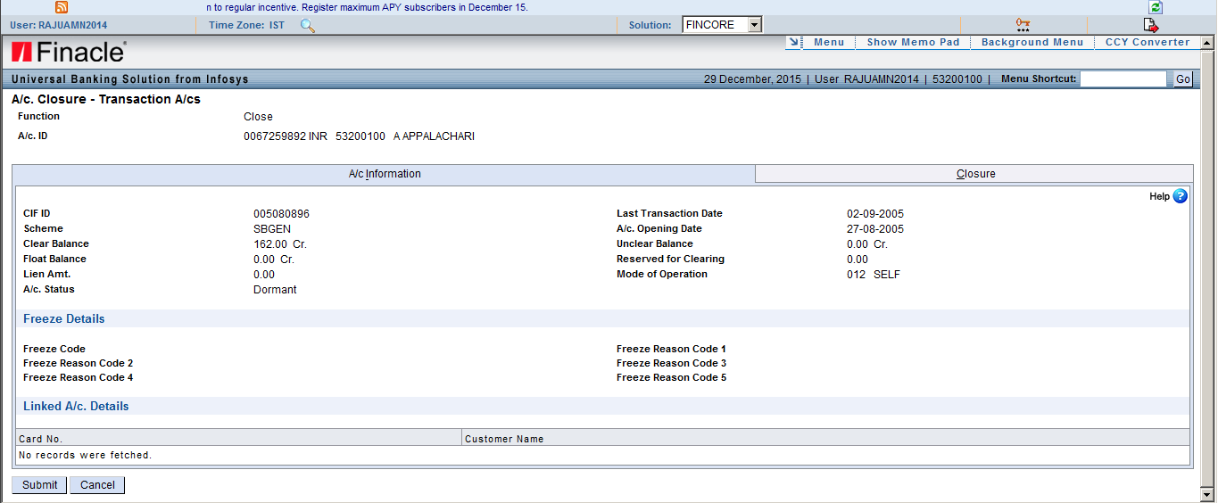 Claim closure procedure for any type of account in DOP Finacle ~ DOP ...