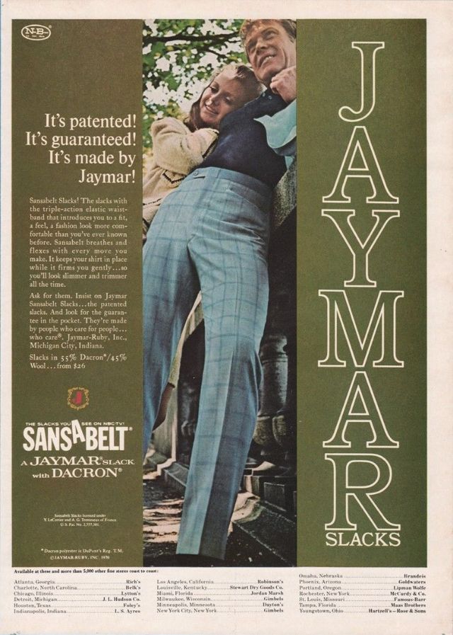 Young Man’s Mood: Vintage Sansabelt Slacks Ads From the 1960s and 1970s ...