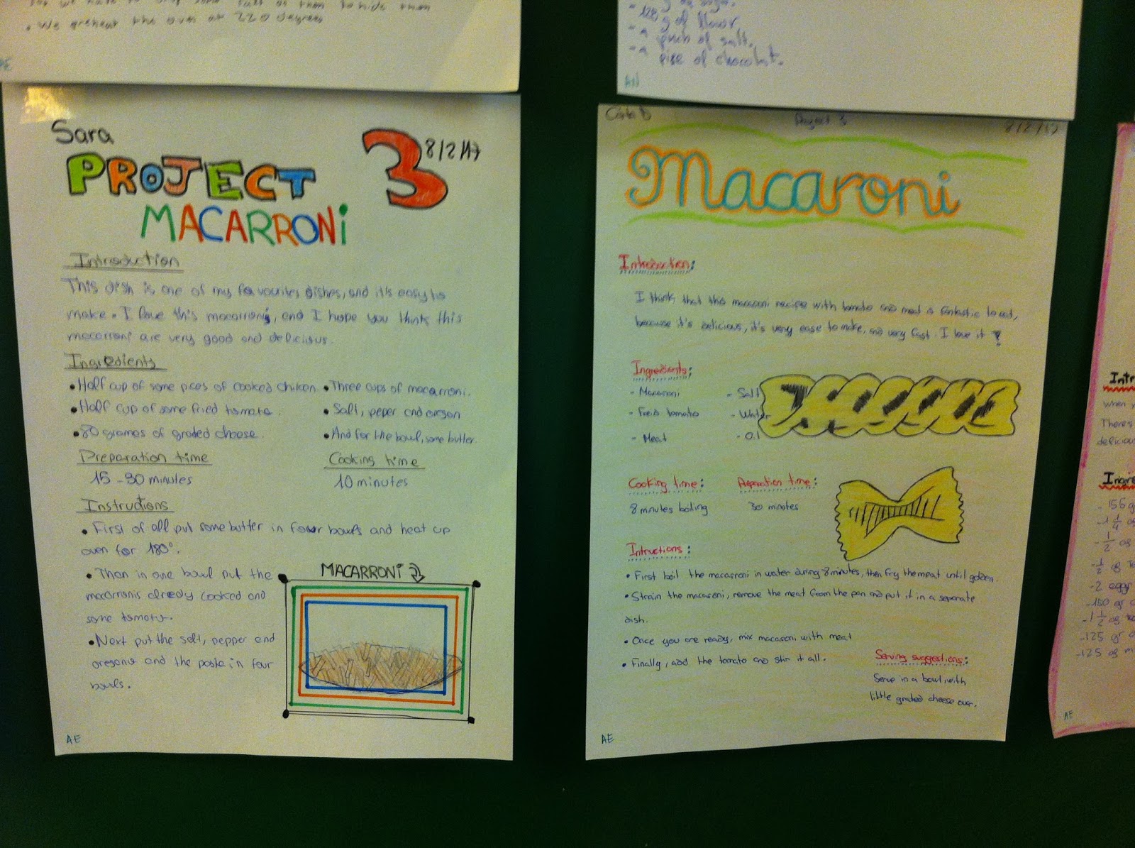 11 September School: Year 6 - Project 3: A recipe
