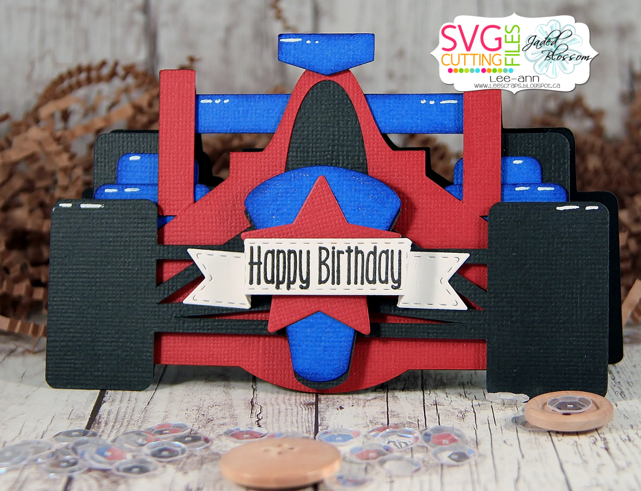 Snappy Scraps: Race Car Shaped Cards