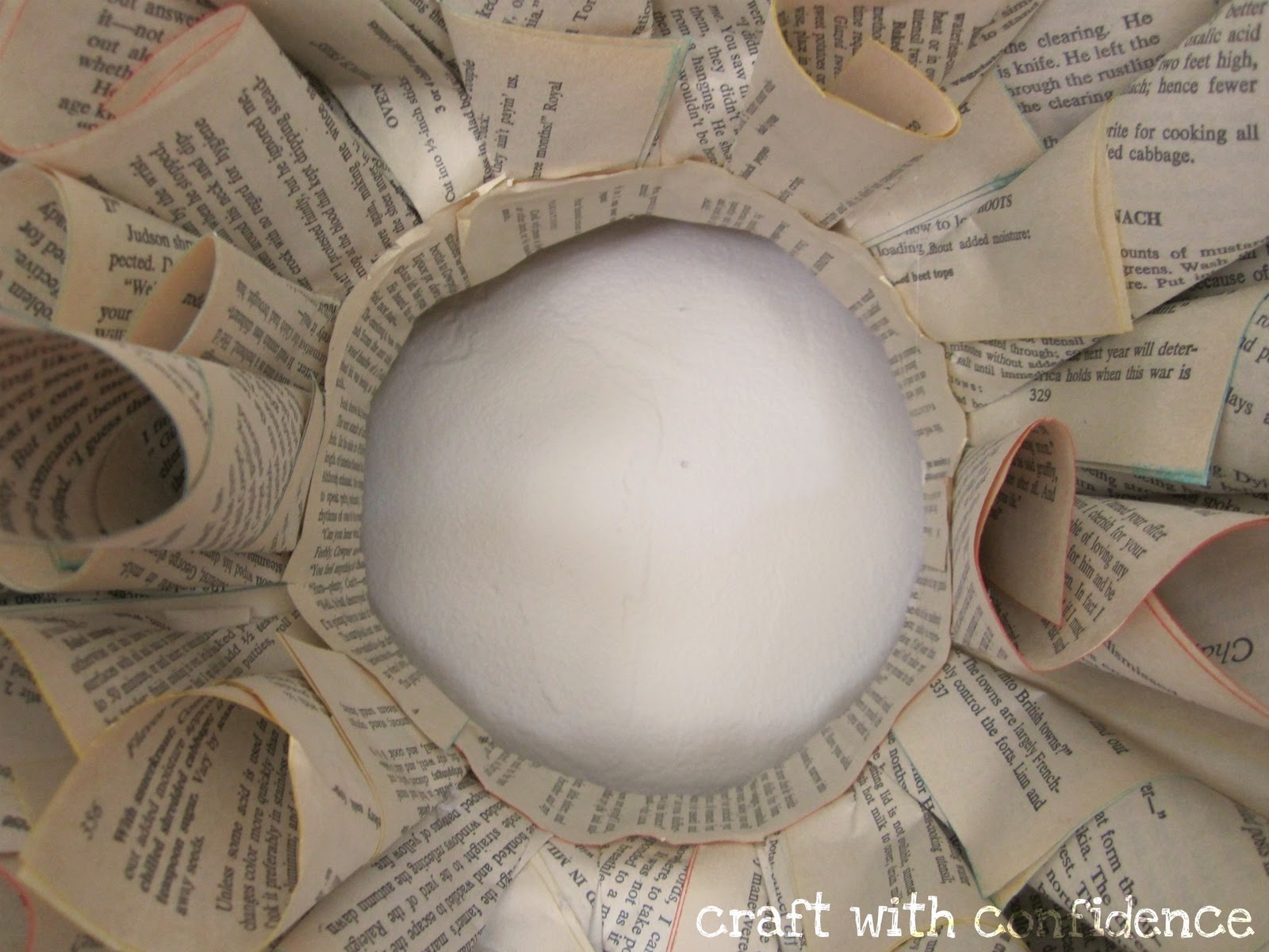 Craft with Confidence: Book Wreath (or hat...)