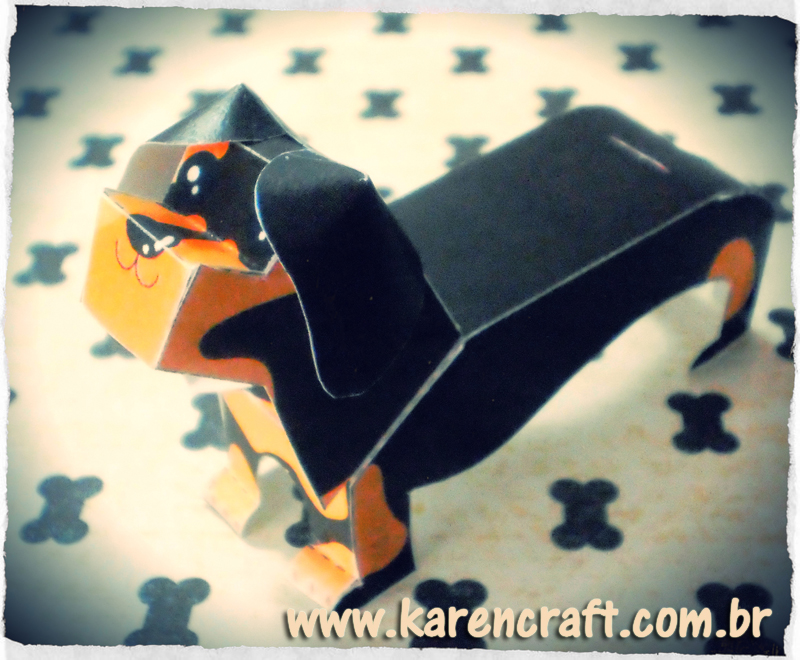 Dachshund Paper Model ~ Paperkraft.net - Free Papercraft, Paper Model ...