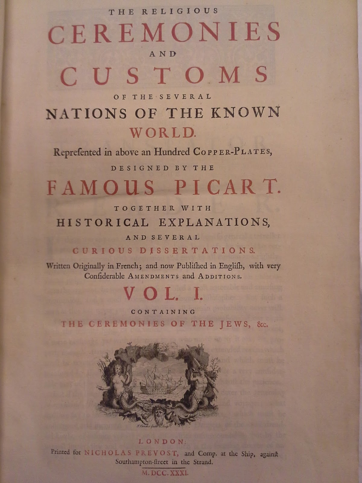 Bernard & Picart's Ceremonies: the book that changed Europe