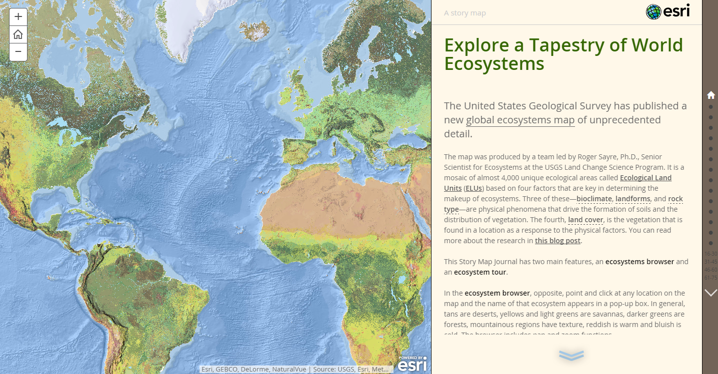ePlantae: Ecological Land Units (ELUs) Map of the World. ESRI and USGS