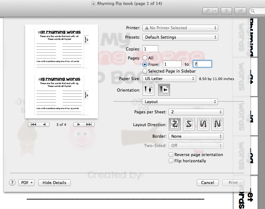 My Rhyming Word Flip Book! | Mrs. Hodge's Kids
