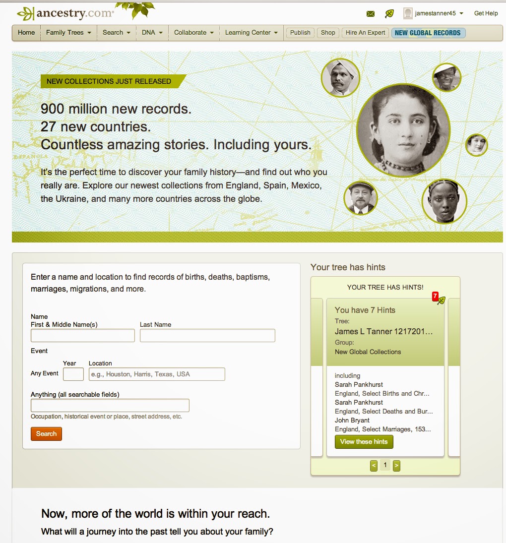 Genealogy's Star: 900 million new International records on Ancestry.com