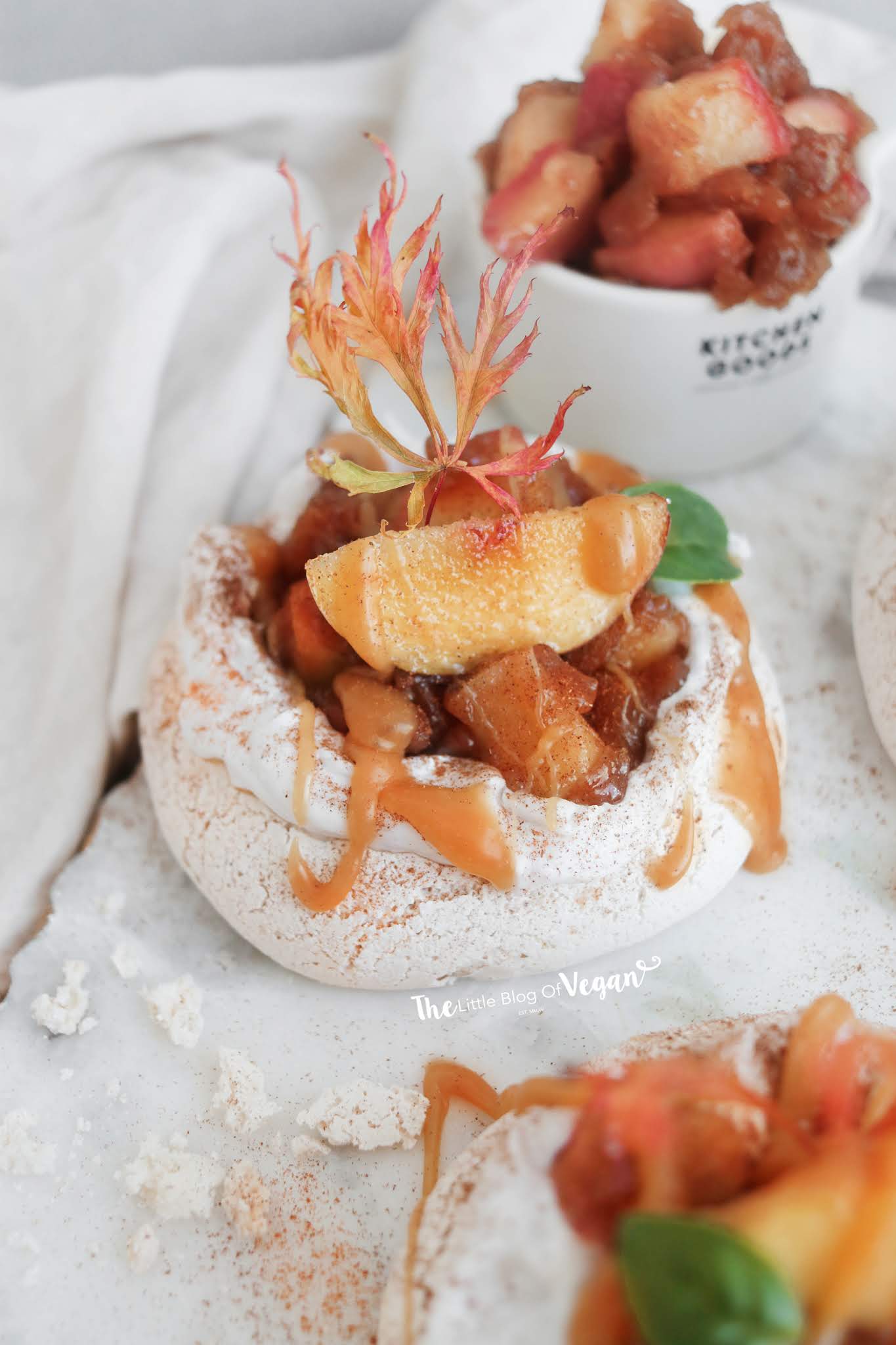 Caramel apple pavlova recipe - The Little Blog Of Vegan