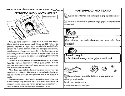 Atividades dos anos iniciais : Texto informativo