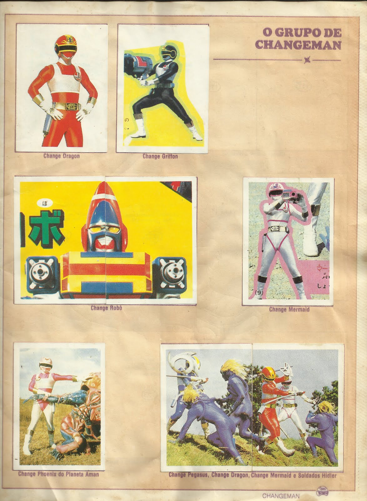 GIBISTOKUSBRASIL: ALBUM CHANGEMAN E JASPION-1986-EDITORA BLOCK