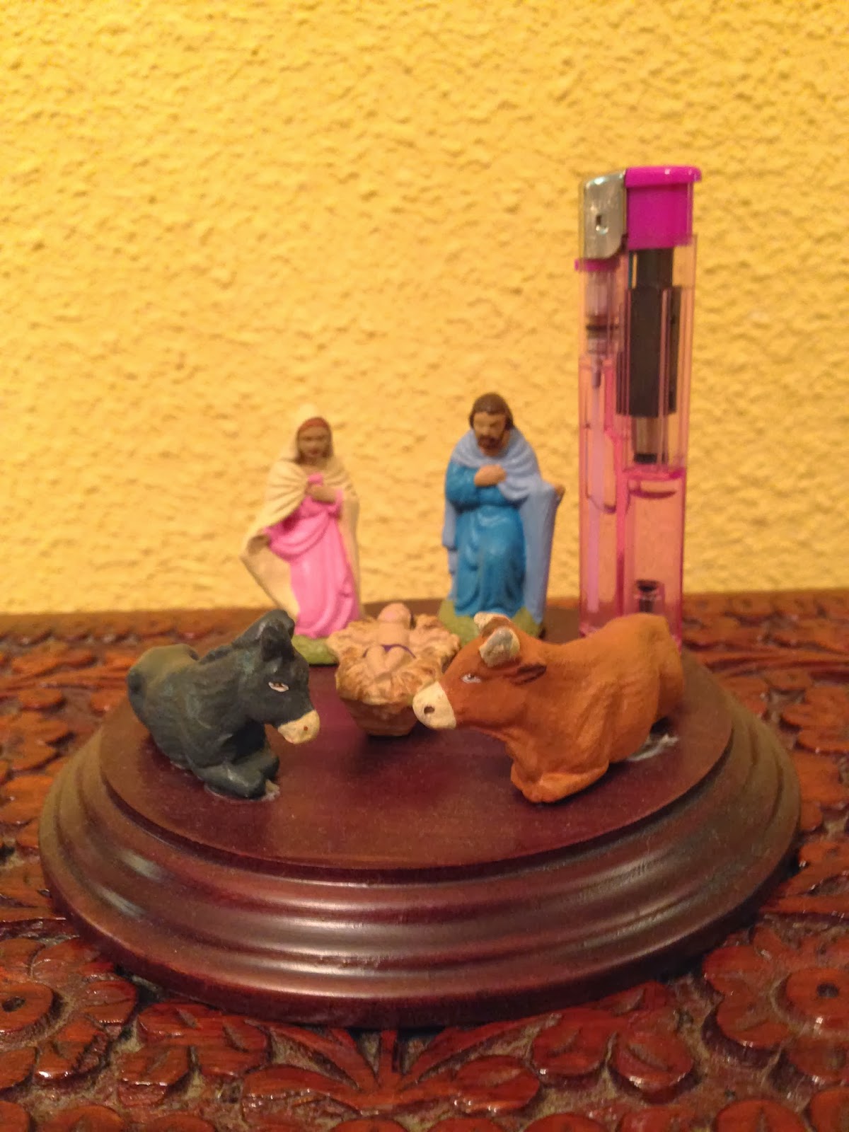 Las Manualidades de Yiya: El Belén más pequeño que he pintado.