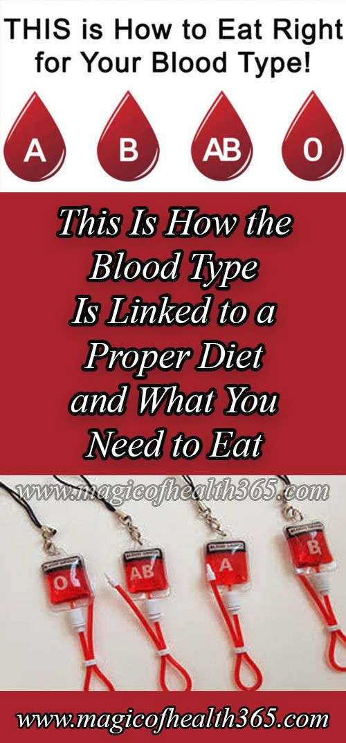 THIS IS HOW THE BLOOD TYPE IS LINKED TO A PROPER DIET AND WHAT YOU NEED ...
