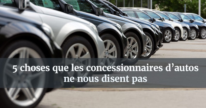 5 secrets des concessionnaires d'autos | Coupons au Québec