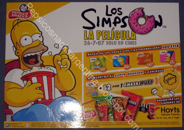 Colecciones de Pepsico Snacks: 2007. Promo Los Simpsons 'La pelicula ...