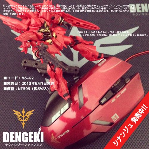 Dengeki Gundam UC High Resolution Gaming Mouse