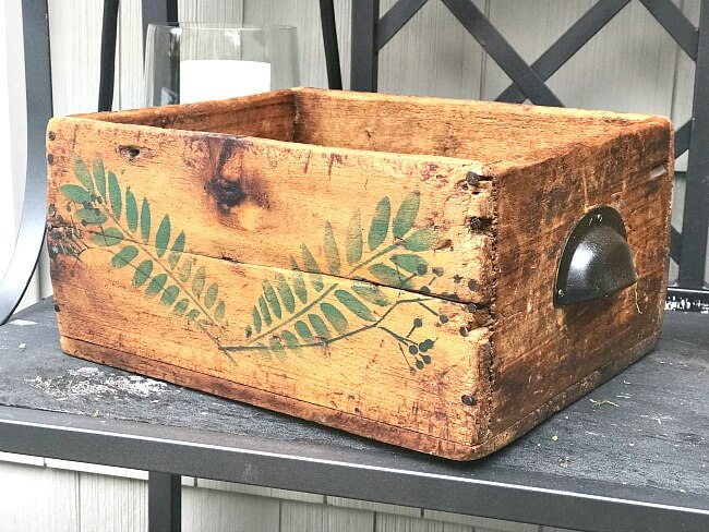 Rustic Antique Crate for Flowers